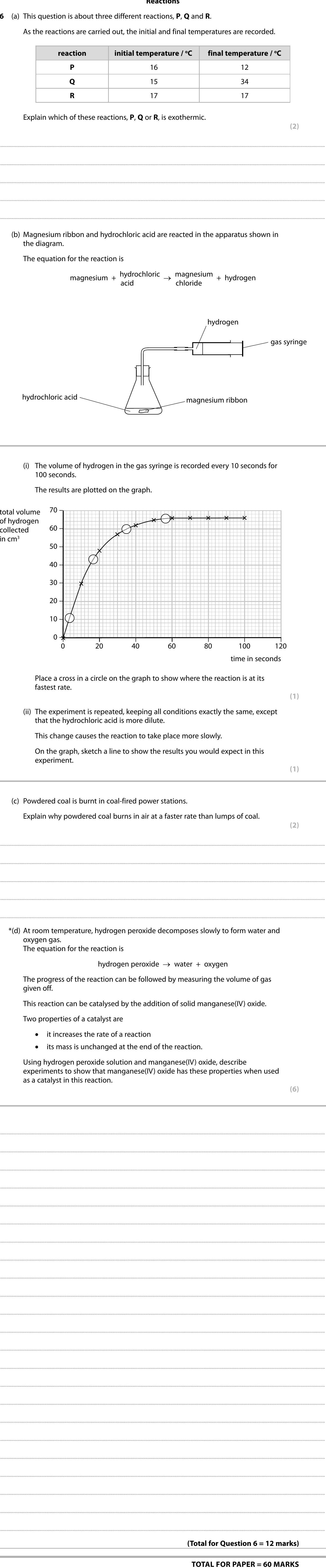 GCSE Edexcel Chemistry Endothermic and exothermic reactions: This ...