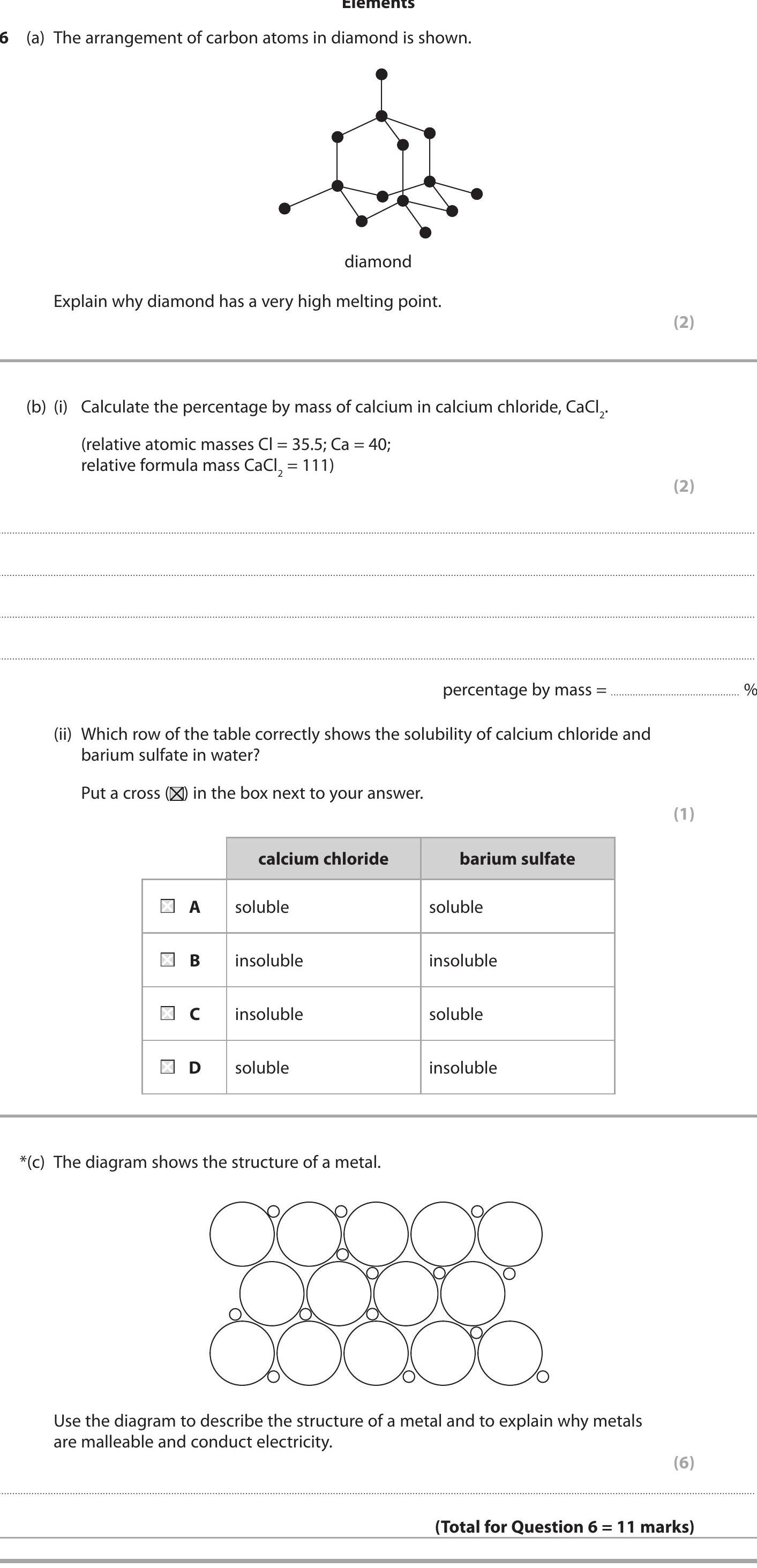 GCSE Edexcel Chemistry Metallic bonding: The arrangement of carbon atoms