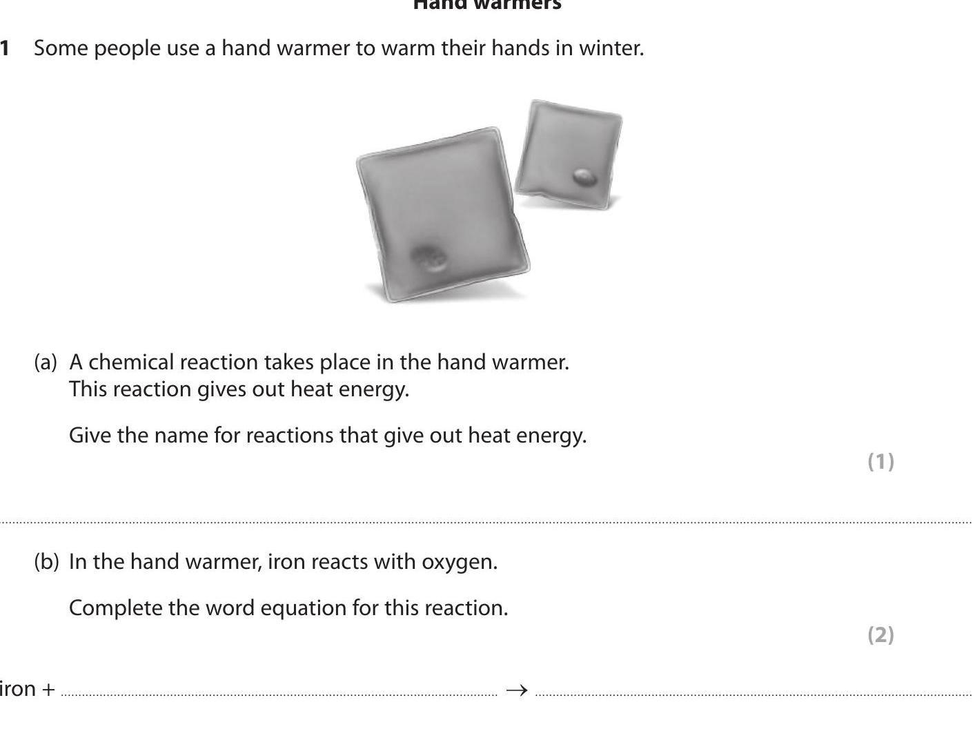 GCSE Edexcel Chemistry Endothermic and exothermic reactions: Some ...