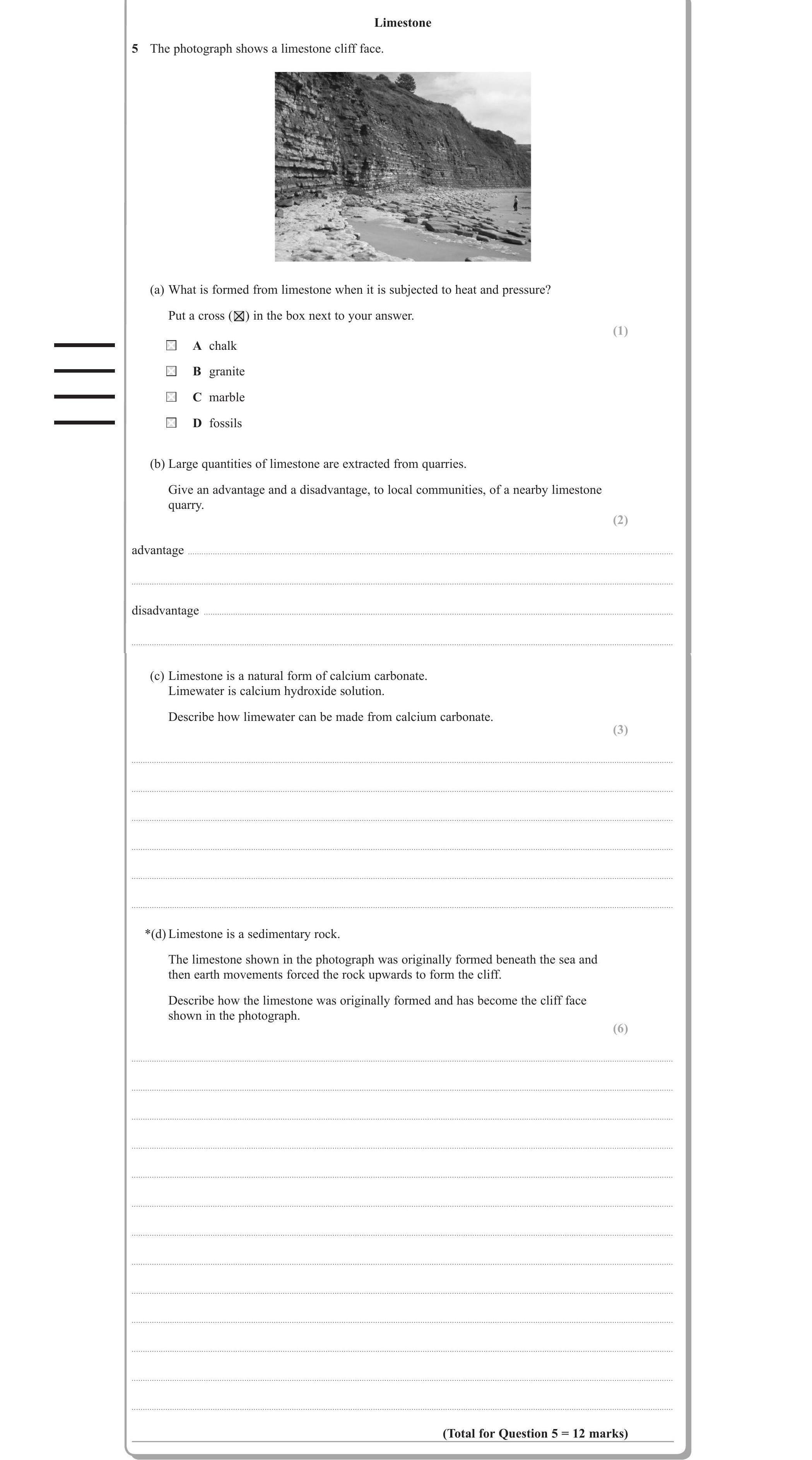 GCSE Edexcel Chemistry Life cycle assessments: The photograph shows a ...