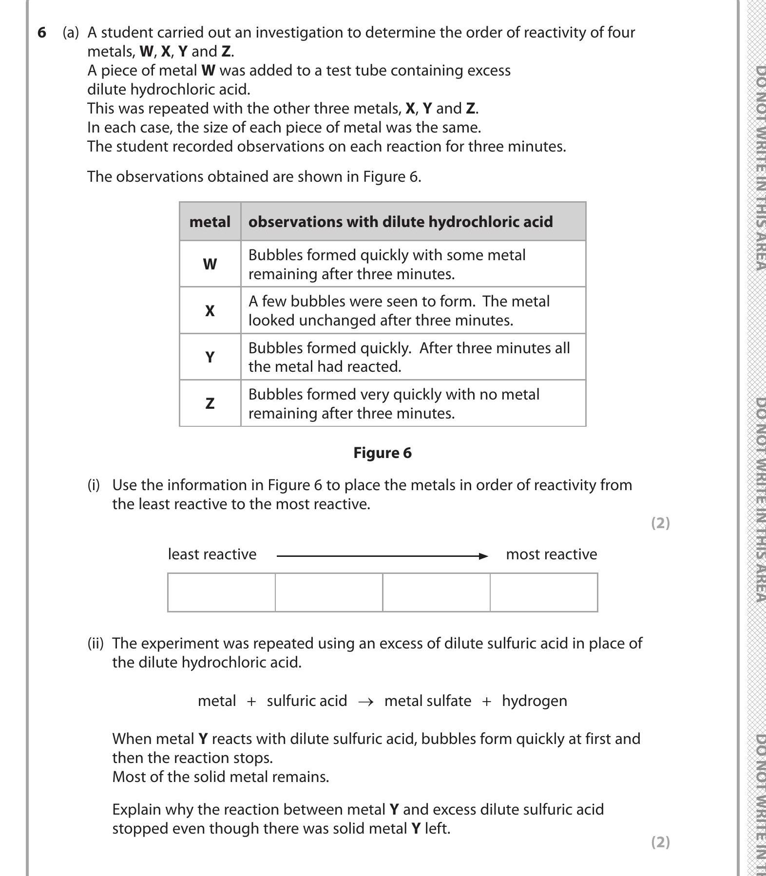 GCSE Edexcel Chemistry Combined Science The Reactivity Series: A ...