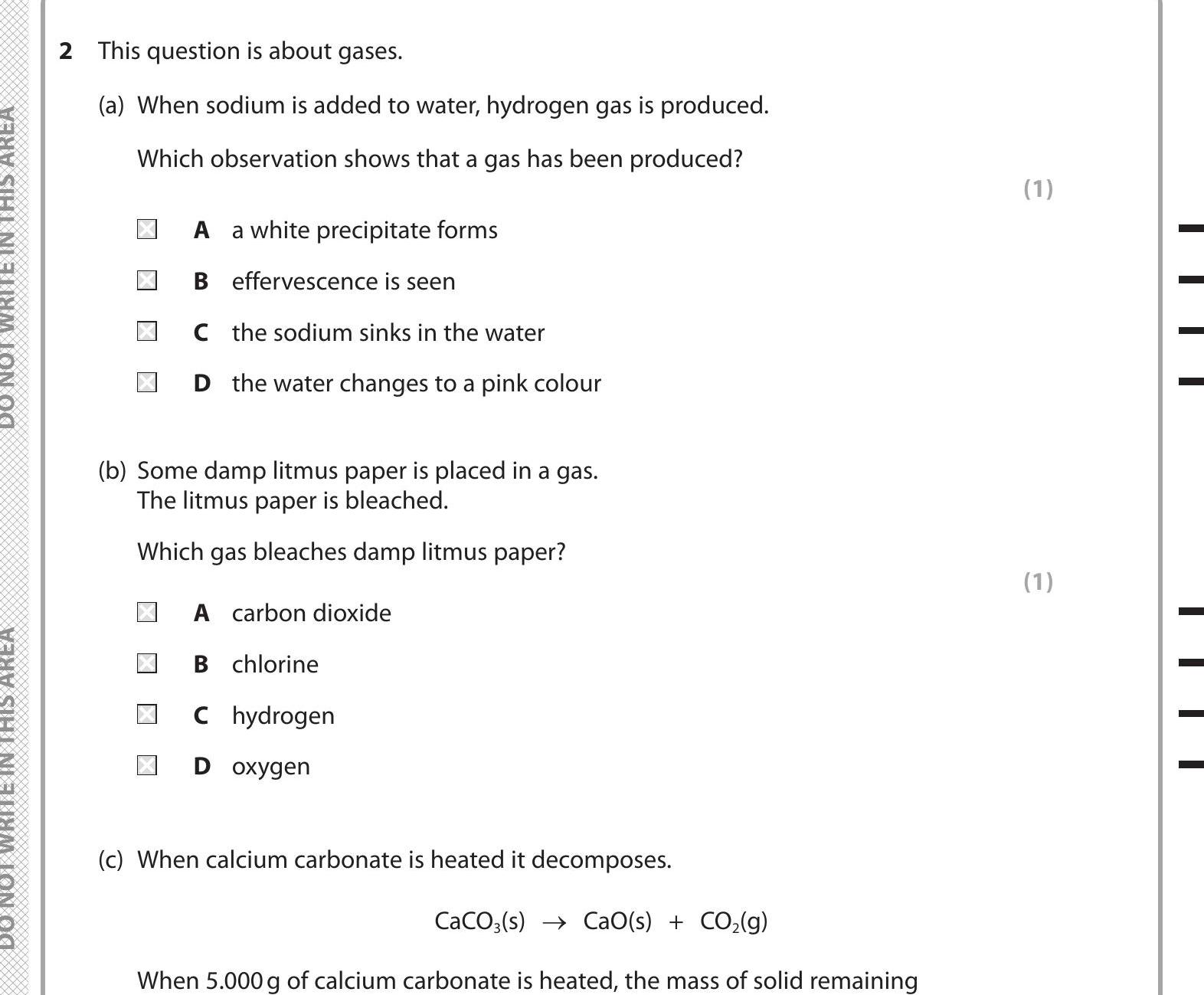 GCSE Edexcel Chemistry: Combined Science Identifying gases: This ...