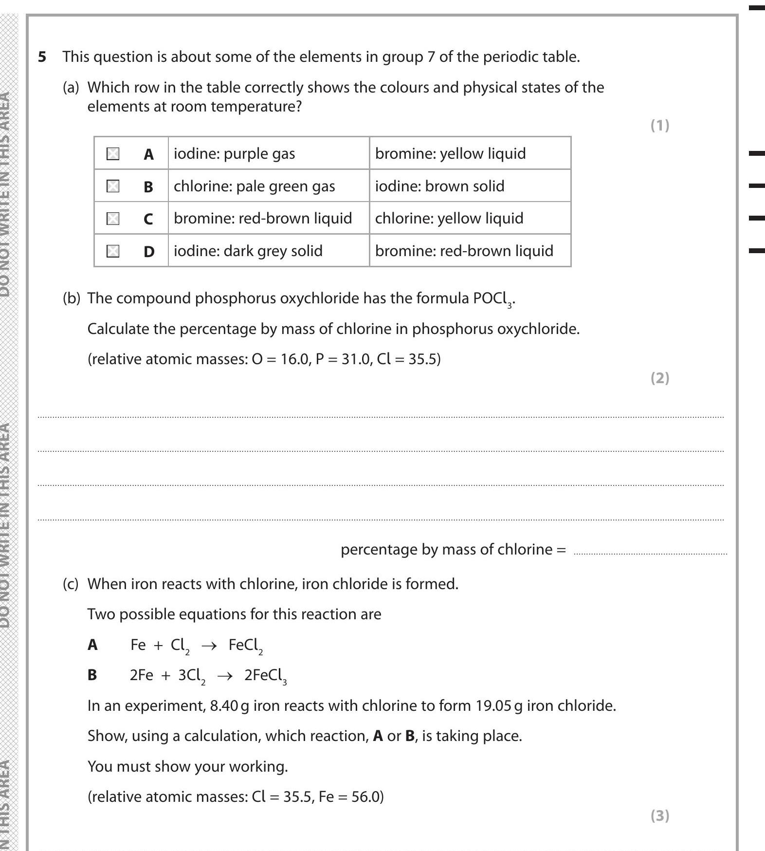 GCSE Edexcel Chemistry Combined Science Group 7 – Halogens: This ...