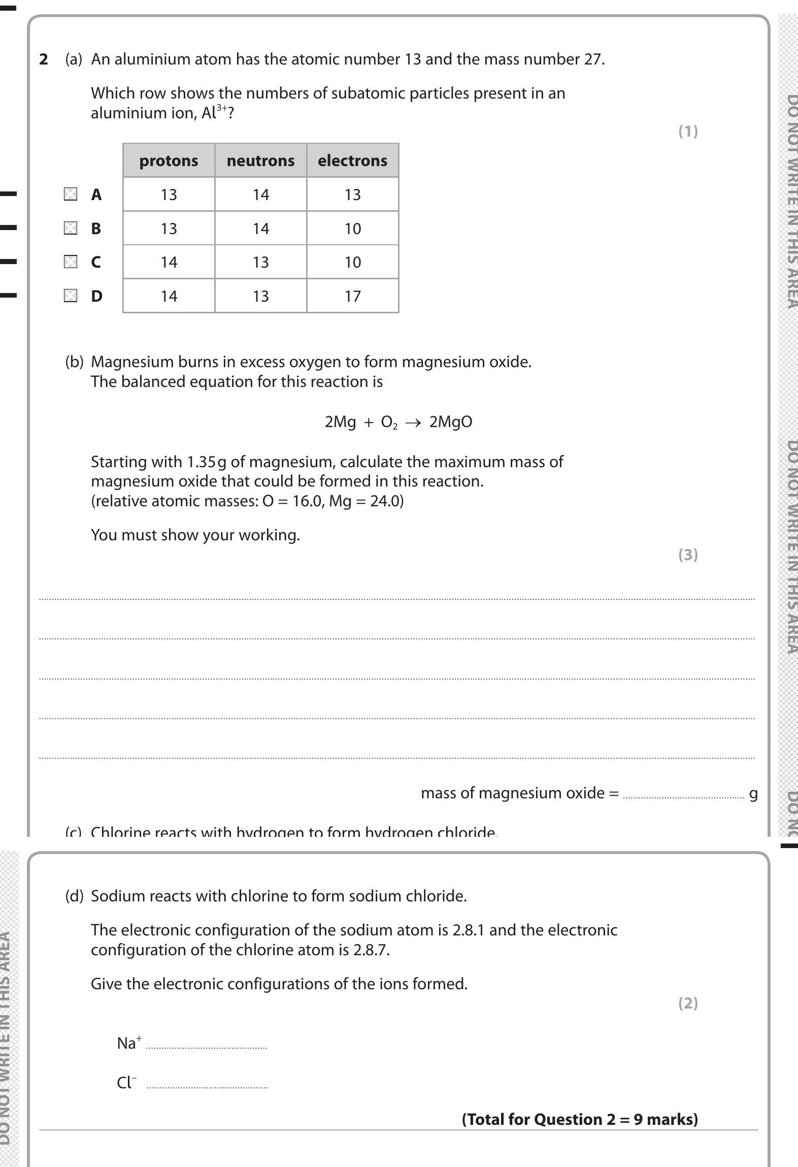 GCSE Edexcel Chemistry Combined Science Relative formula Mass: An ...