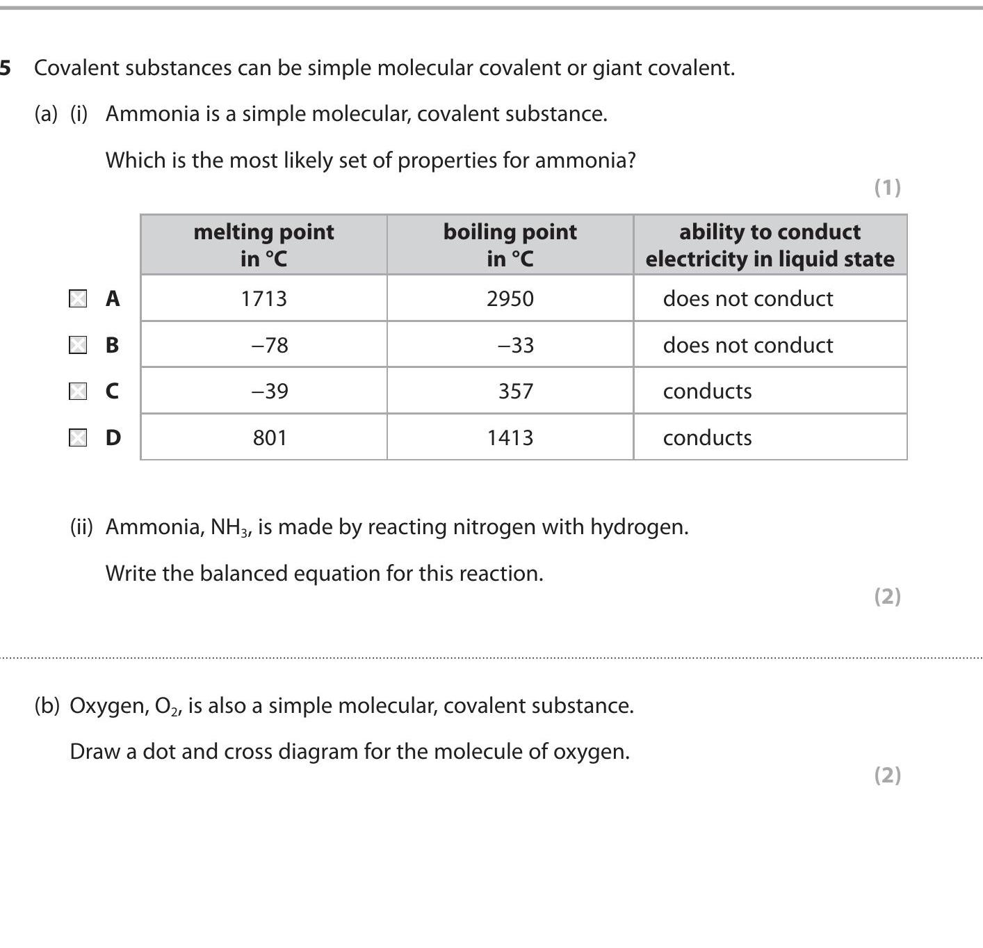GCSE Edexcel Chemistry Combined Science Ionic Compounds: Covalent substances can be simpl