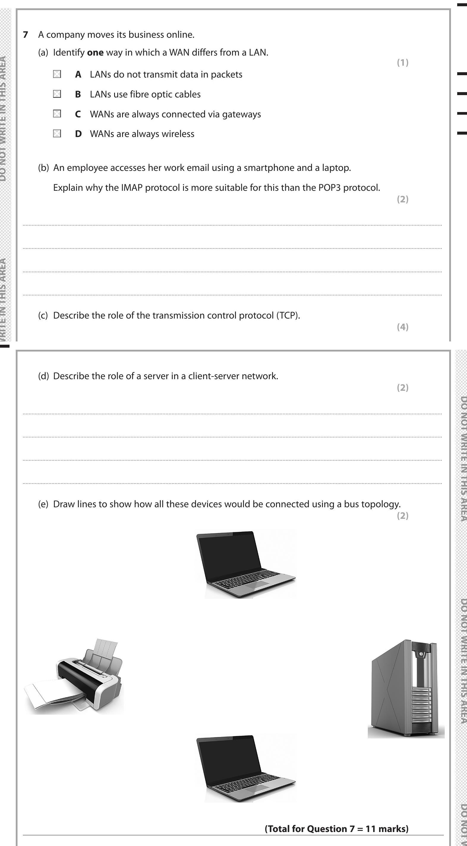 GCSE Edexcel Computer Science Networks & Topologies: A company moves ...