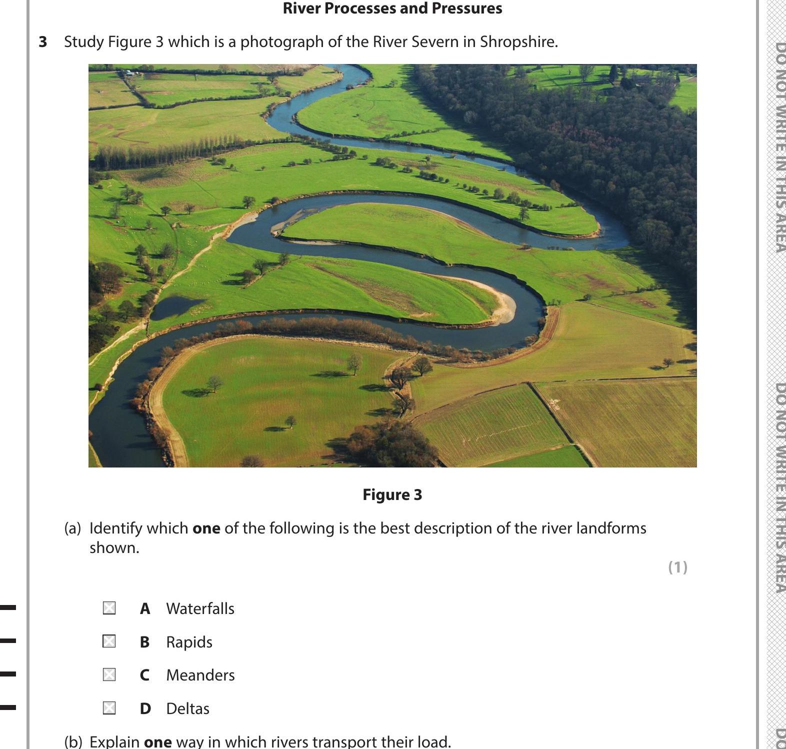 GCSE Edexcel Geography A 3.3 River Landscapes in the UK: Study Figure 3 ...