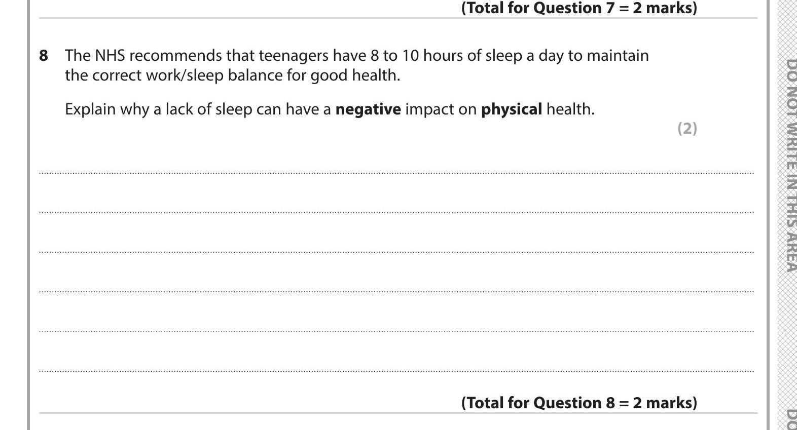 GCSE Edexcel Physical Education Physical Activity & Wellbeing: The NHS ...