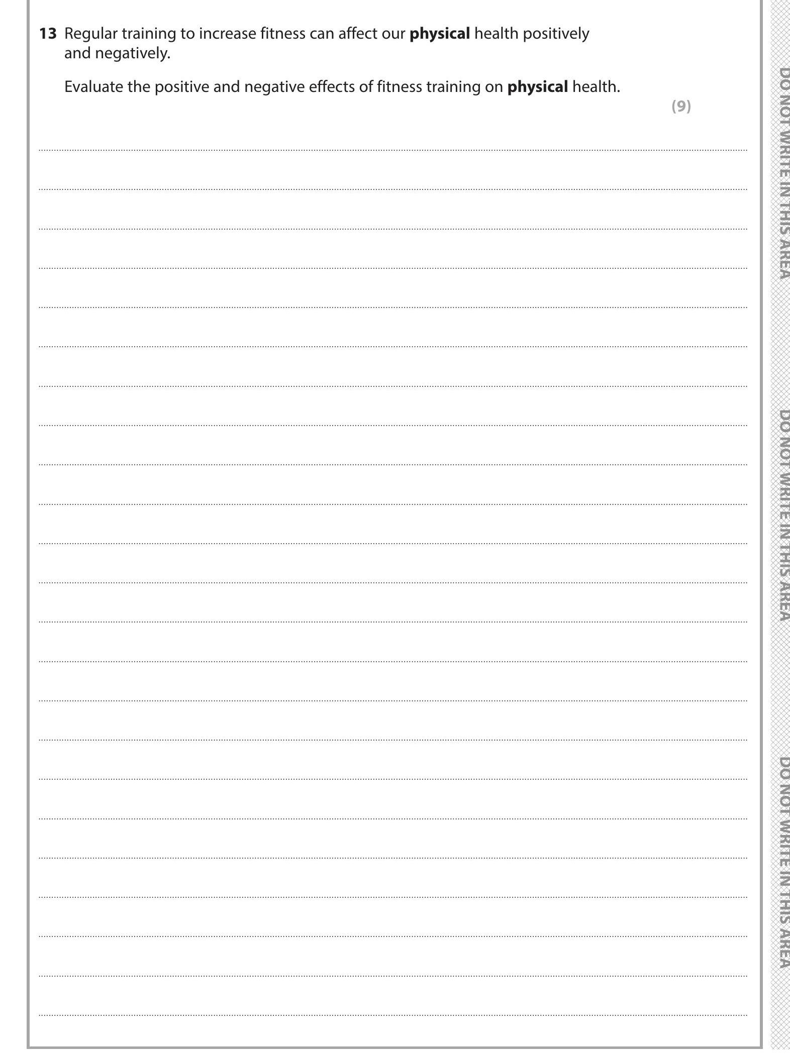 GCSE Edexcel Physical Education The Relationship Between Health ...