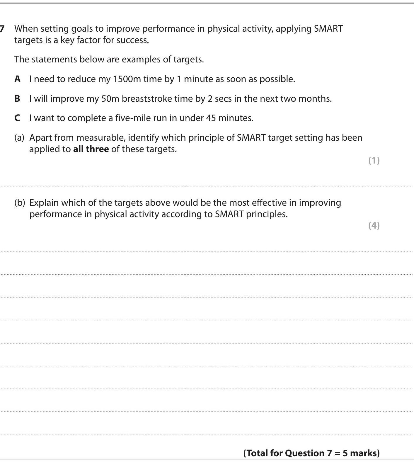 GCSE Edexcel Physical Education Skills, Goal Setting & Feedback: When ...