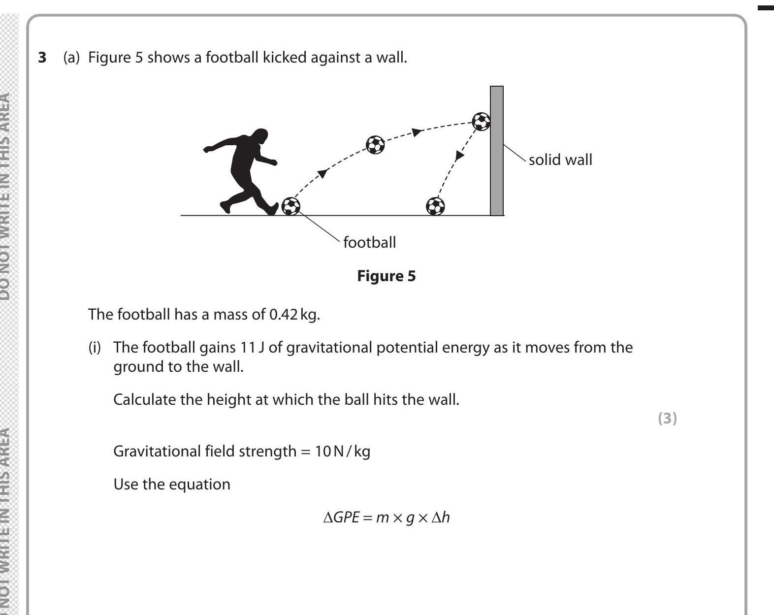 GCSE Edexcel Physics Conservation of energy: A football is kicked ...