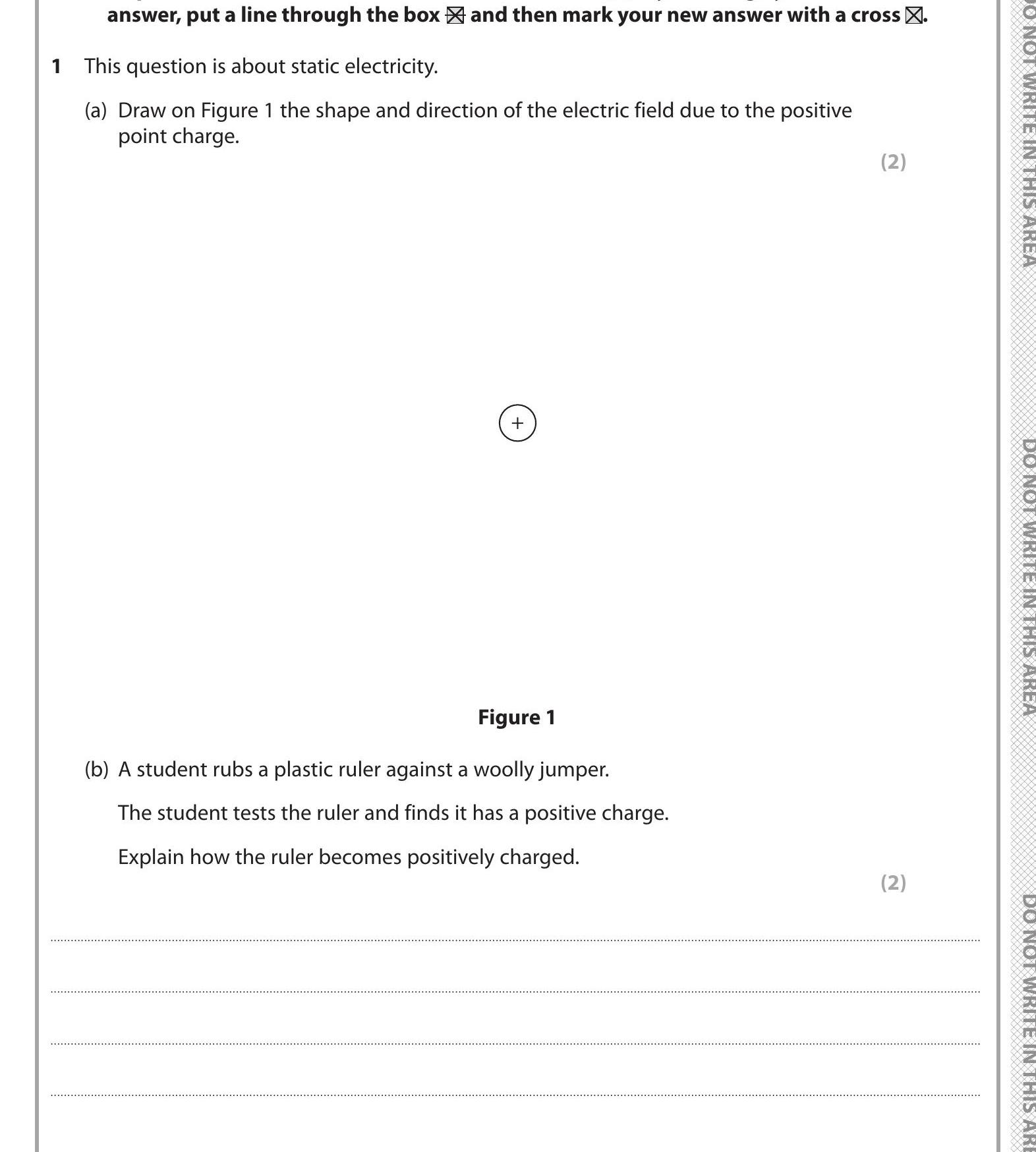 GCSE Edexcel Physics Static electricity: This question is about static el