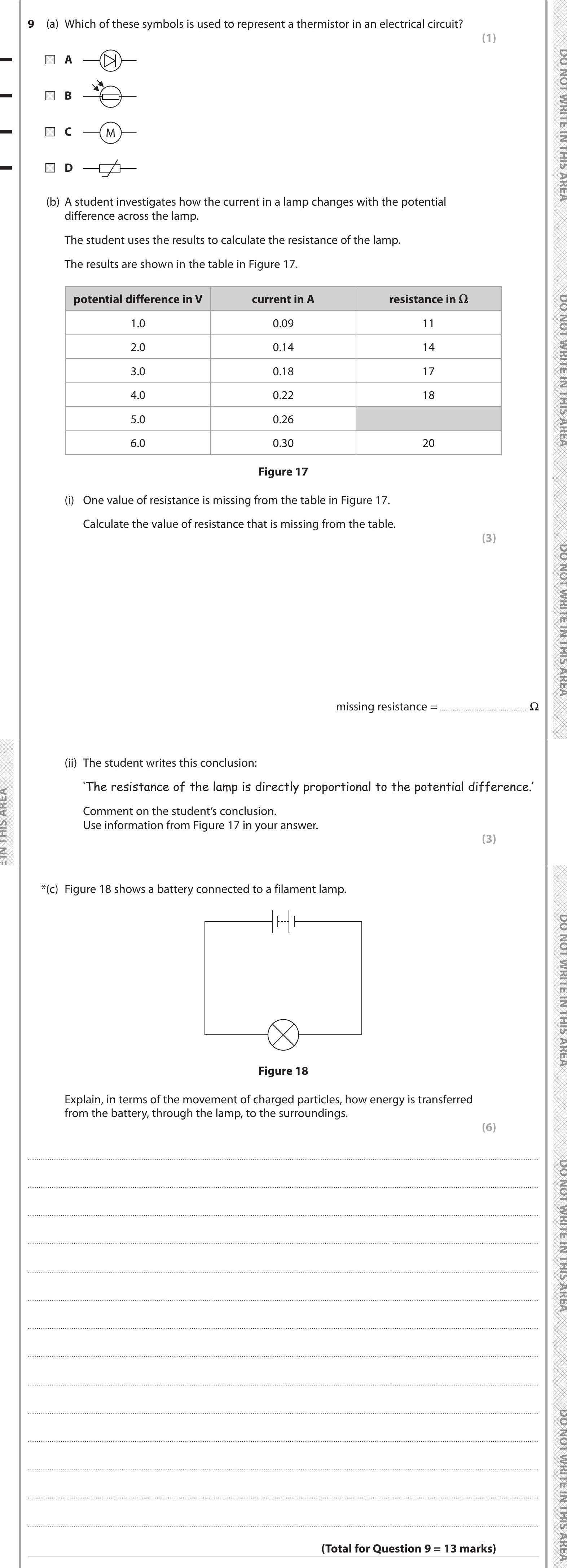GCSE Edexcel Physics Forces & elasticity: 9. (a) Which of these symbols is