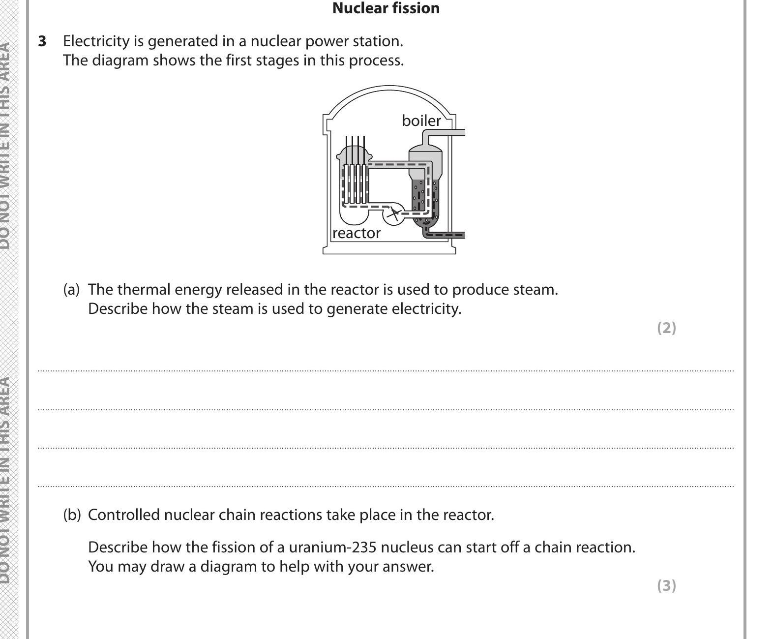 GCSE Edexcel Physics Nuclear power station: Electricity is generated in ...