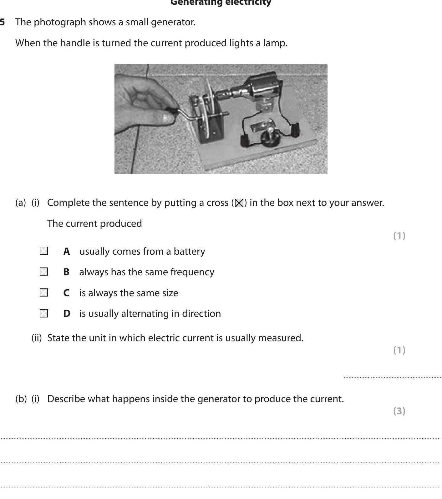 GCSE Edexcel Physics Electromagnetic induction in transformers: 5 The ...