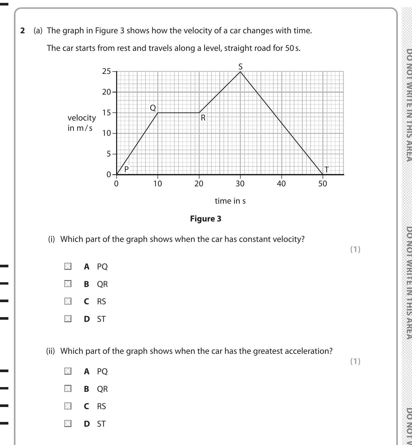 GCSE Edexcel Physics Combined Science Velocity-time graphs: The graph ...