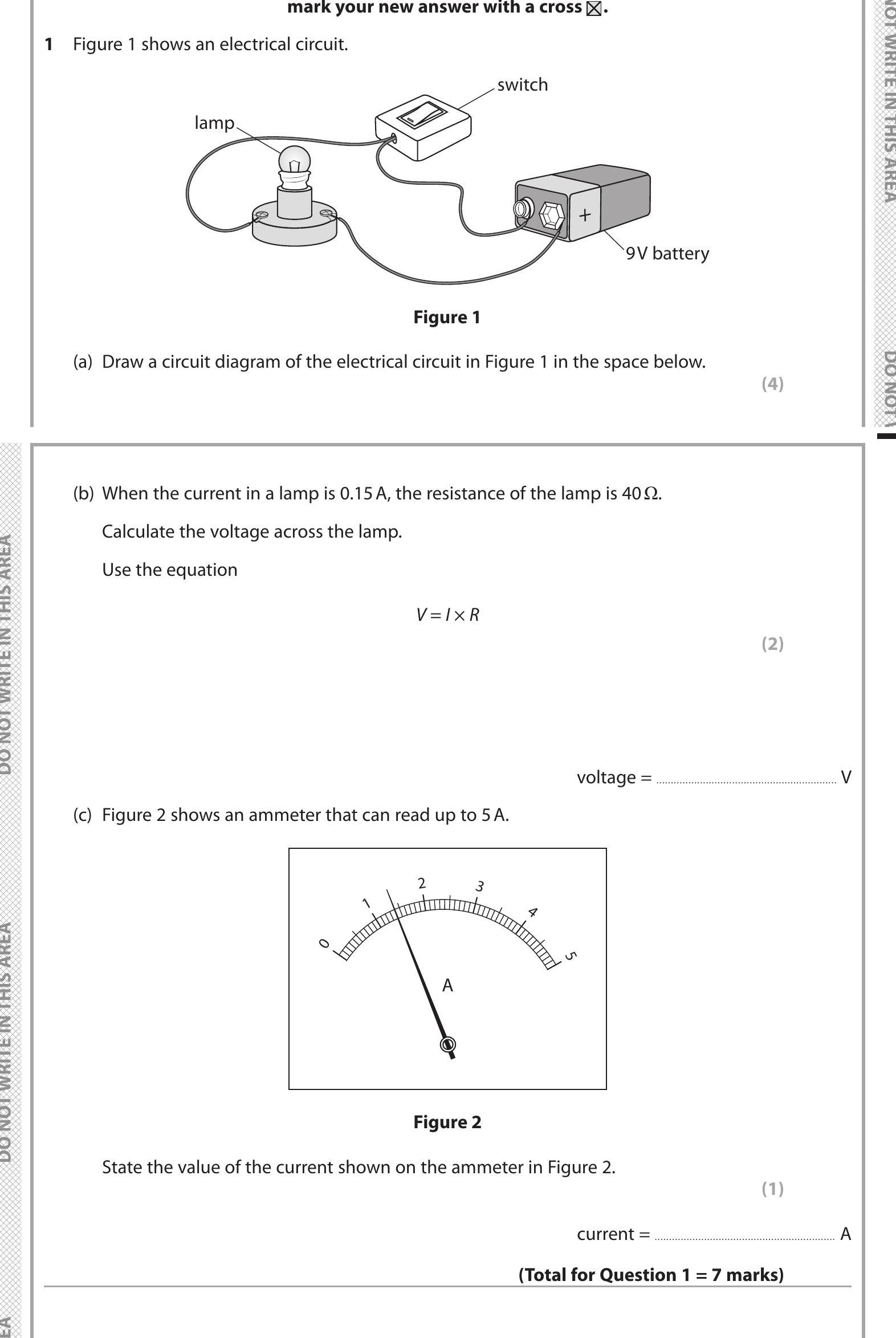 GCSE Edexcel Physics Combined Science Current: Figure 1 shows an ...