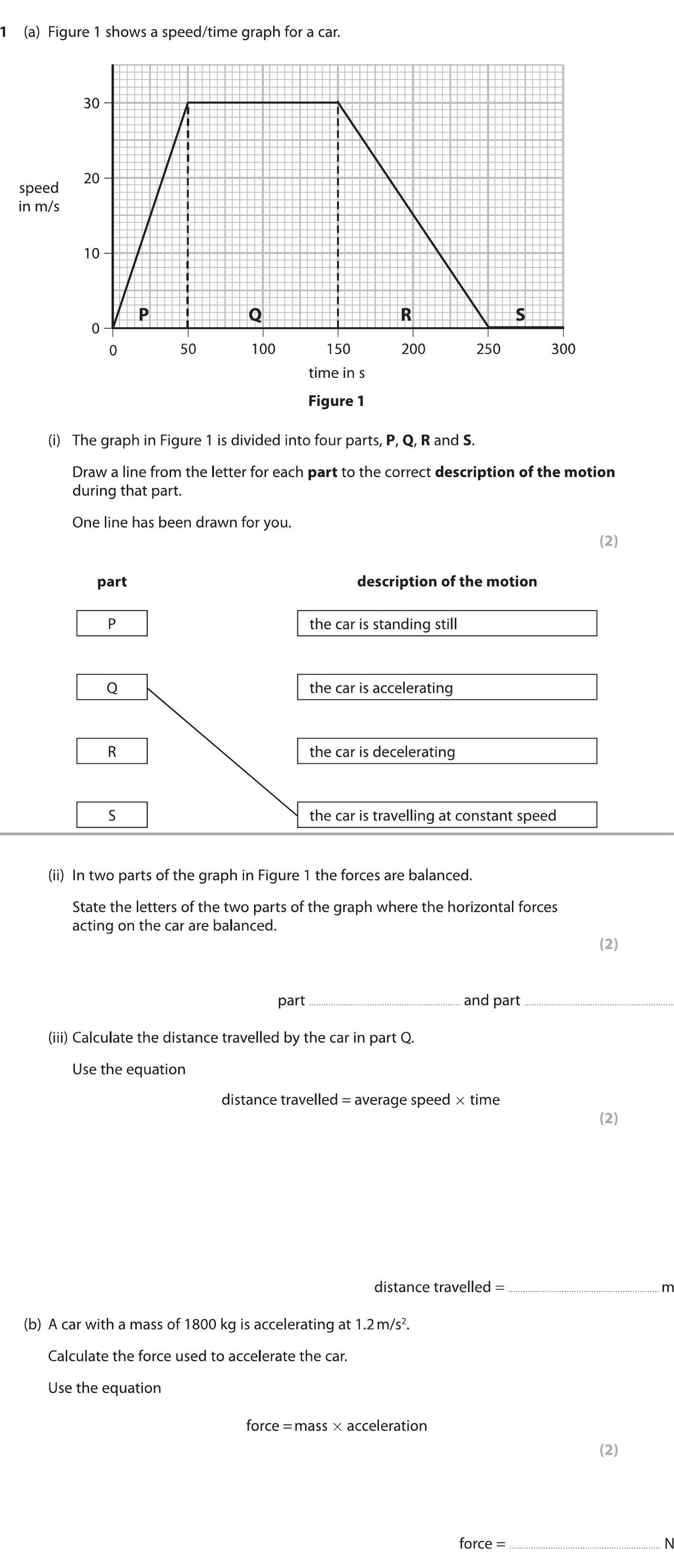 GCSE Edexcel Physics Combined Science Newtons Second Law: Figure 1 ...