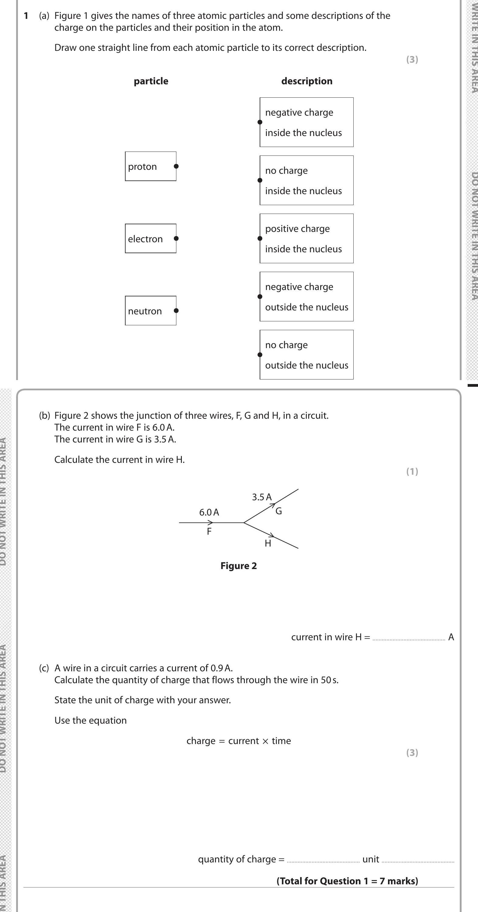 GCSE Edexcel Physics Combined Science The Atom: Figure 1 gives the ...