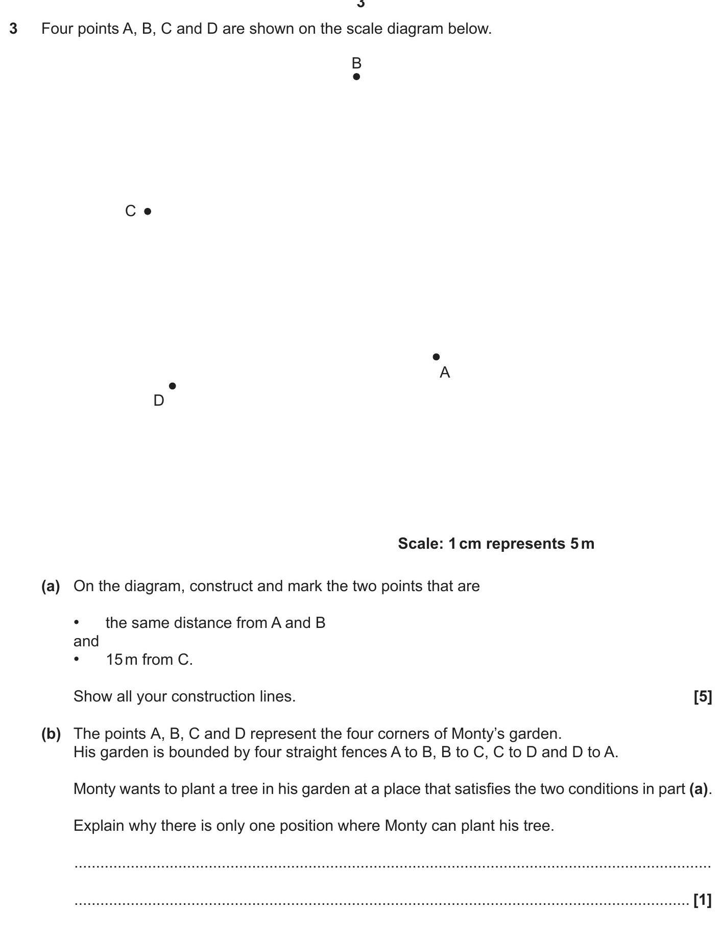 GCSE OCR Maths Constructions: 3 Four points A, B, C and D are