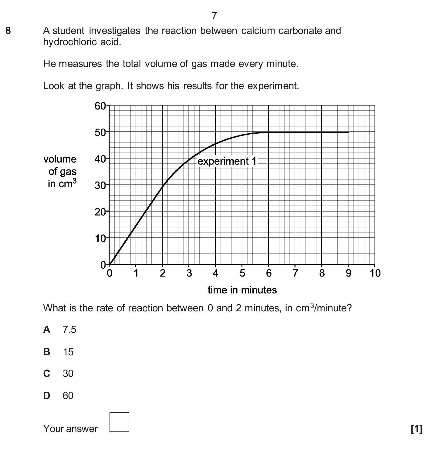 GCSE OCR Gateway Chemistry 6.1 Rate of Reaction: A student investigates ...