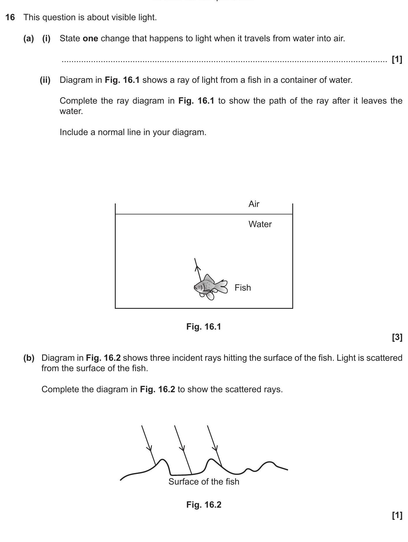 GCSE OCR Gateway Physics 6.3 Optics: This question is about visible l