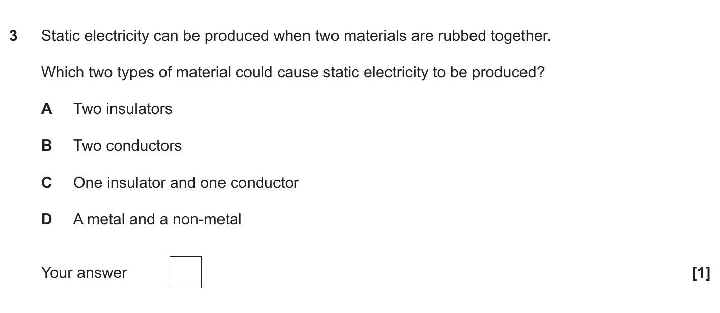 GCSE OCR Gateway Physics Static Electricity: Static electricity can be ...