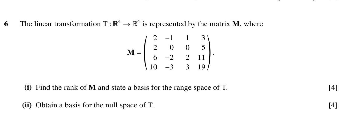 A-Level CIE Further Maths 2.1 Properties of Matrices: The linear ...