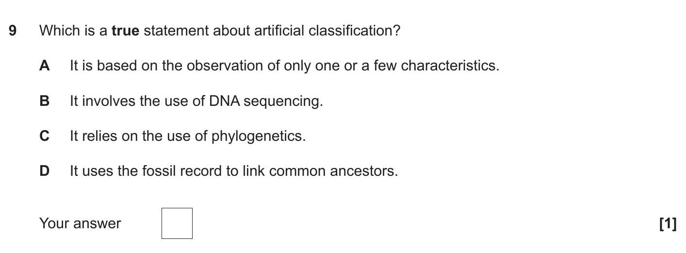 GCSE OCR Gateway Biology Combined Science Classification of Living ...