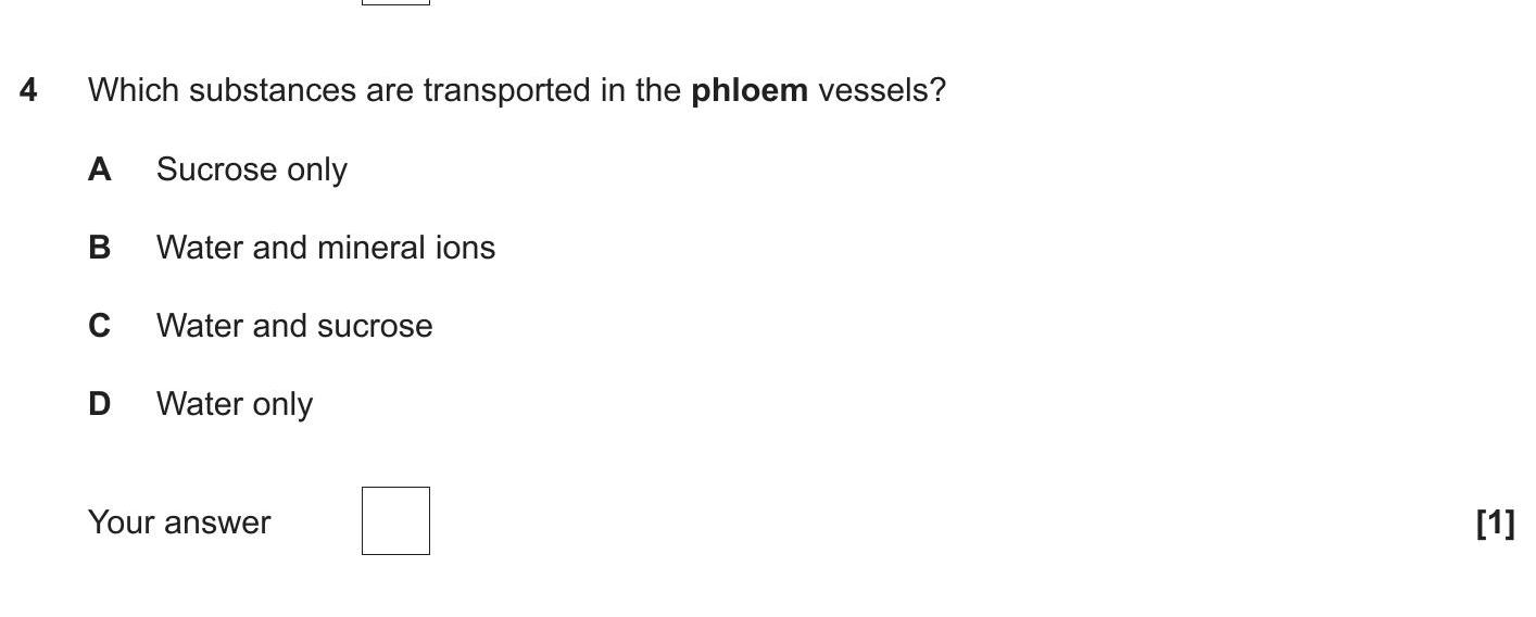 GCSE OCR Gateway Biology Combined Science Plant Tissues, Organs ...