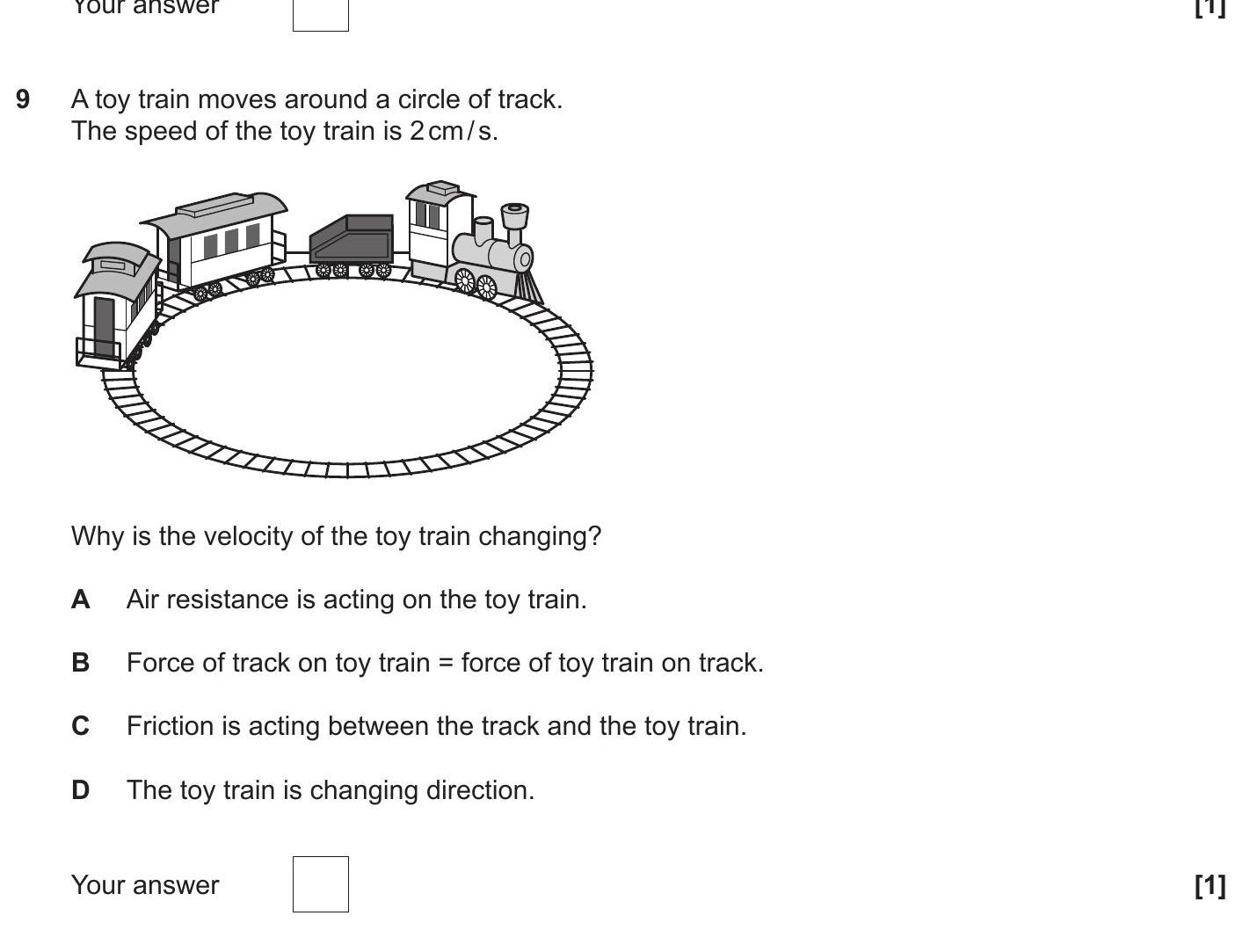 GCSE OCR Gateway Physics Combined Science 5.4 Describing Motion: A toy ...