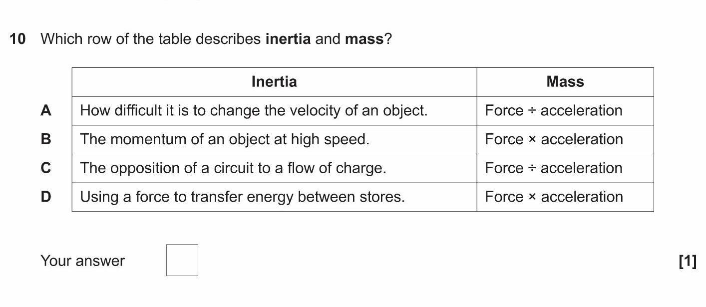 GCSE OCR Gateway Physics Combined Science Newton's Laws of Motion ...