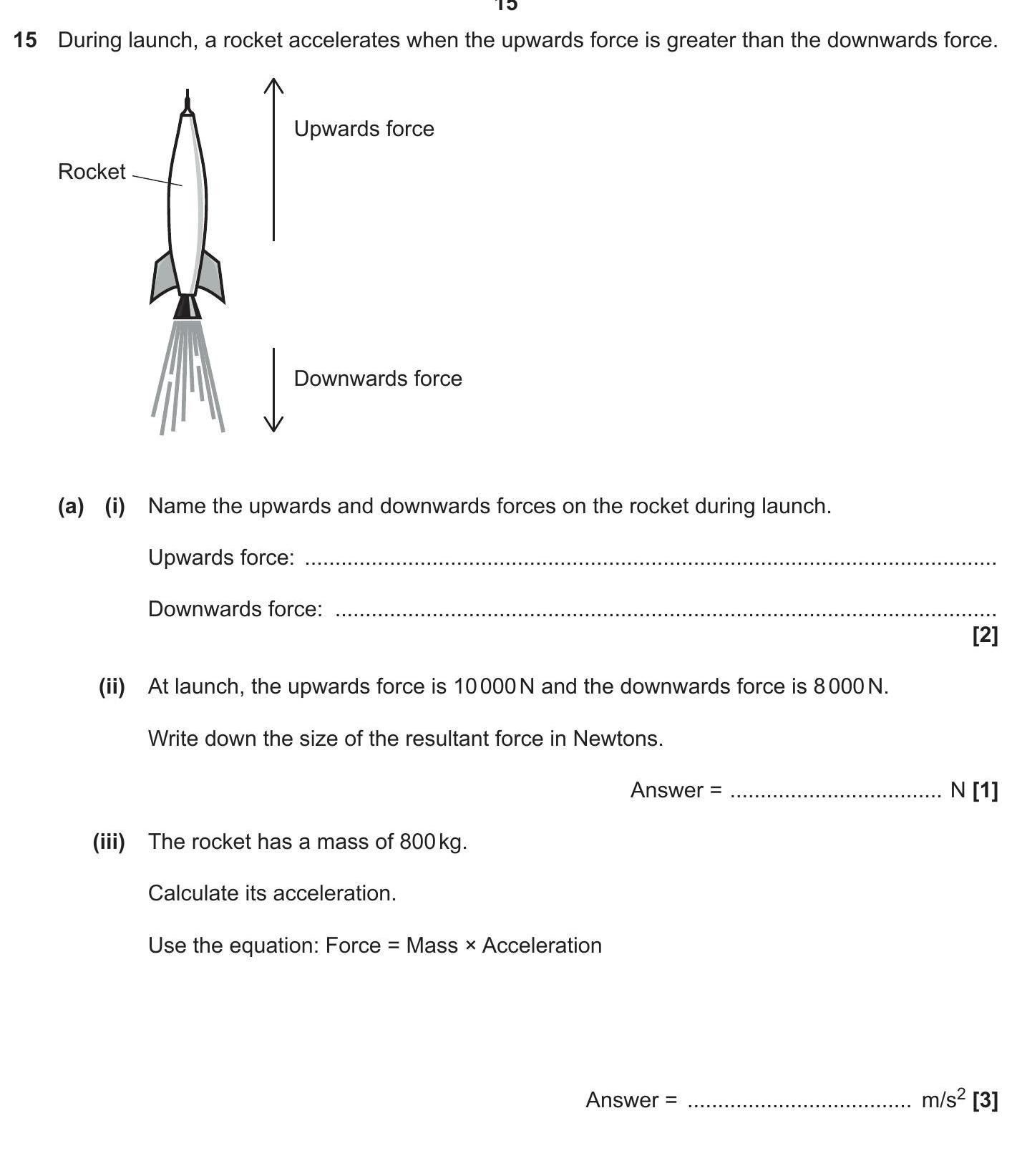 GCSE OCR Gateway Physics Combined Science Newton's Laws of Motion ...