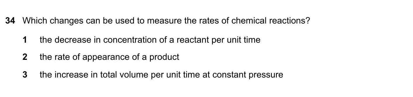 A-Level CIE Chemistry 1.7 Kinetics: Which changes can be used to mea