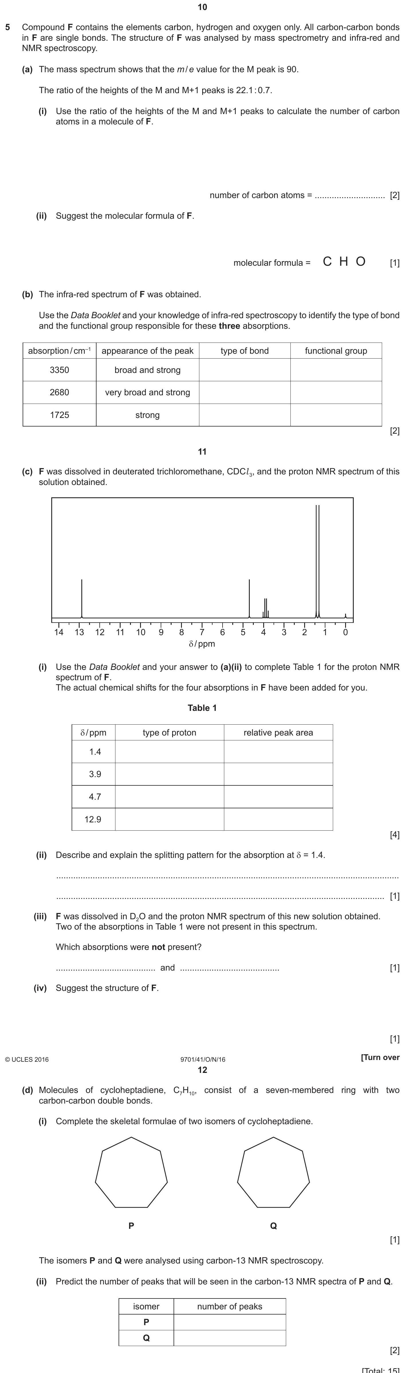 A-Level CIE Chemistry 7.10 Nuclear Magnetic Resonance Spectroscopy (A ...