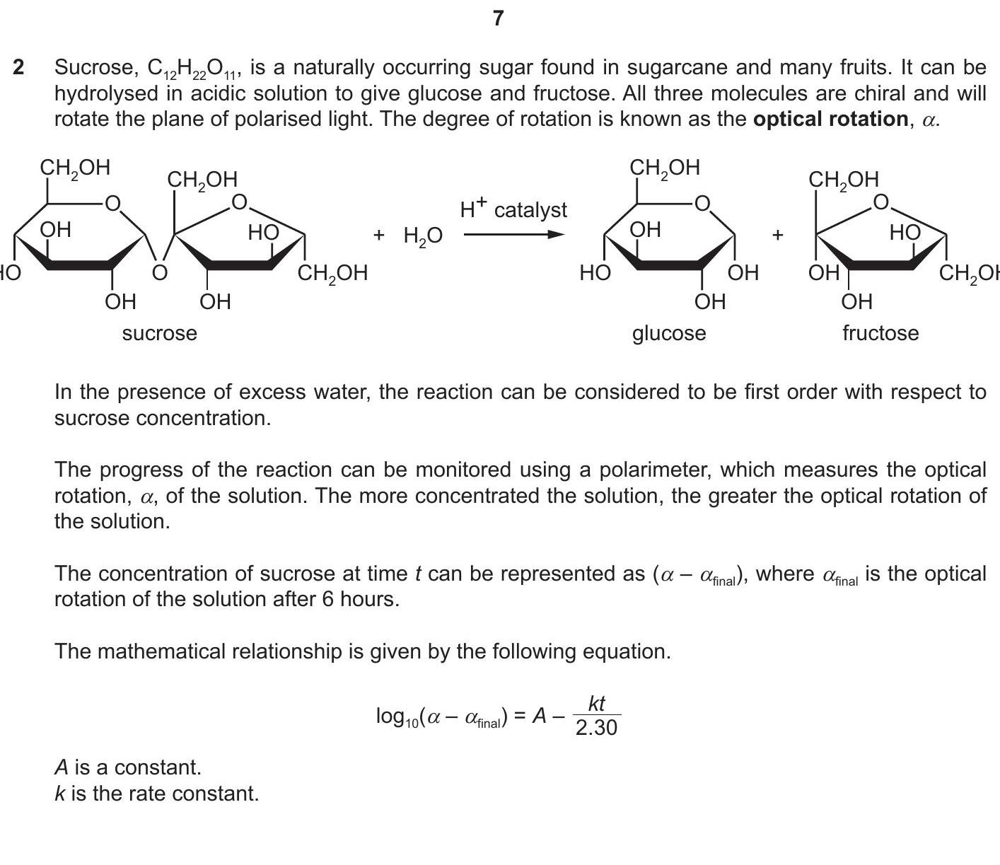 A-Level CIE Chemistry 7.1 Optical Isomerism (A-level only): Sucrose ...