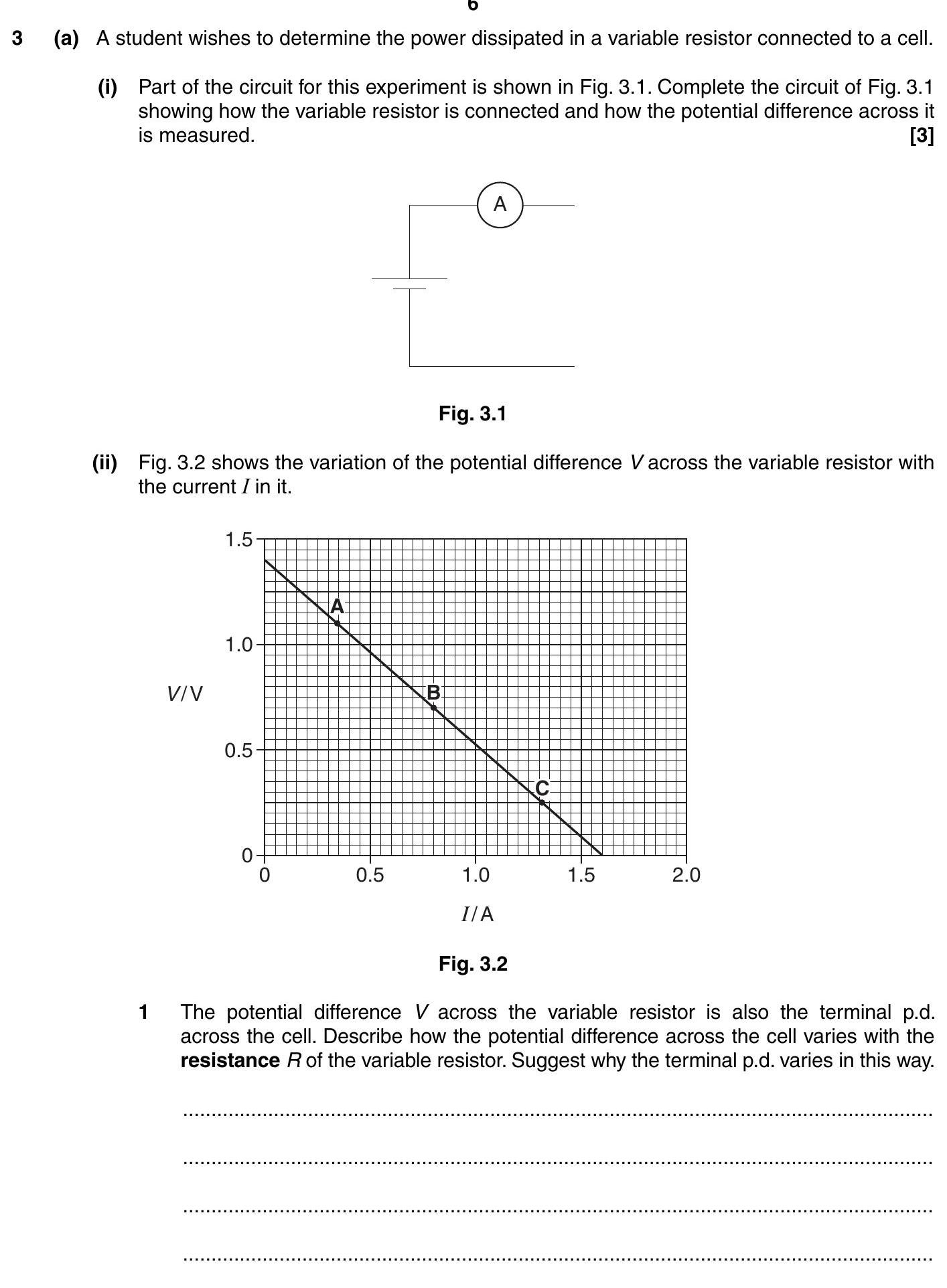 A-Level OCR Physics A 5.1 Current electricity: A student wishes to ...