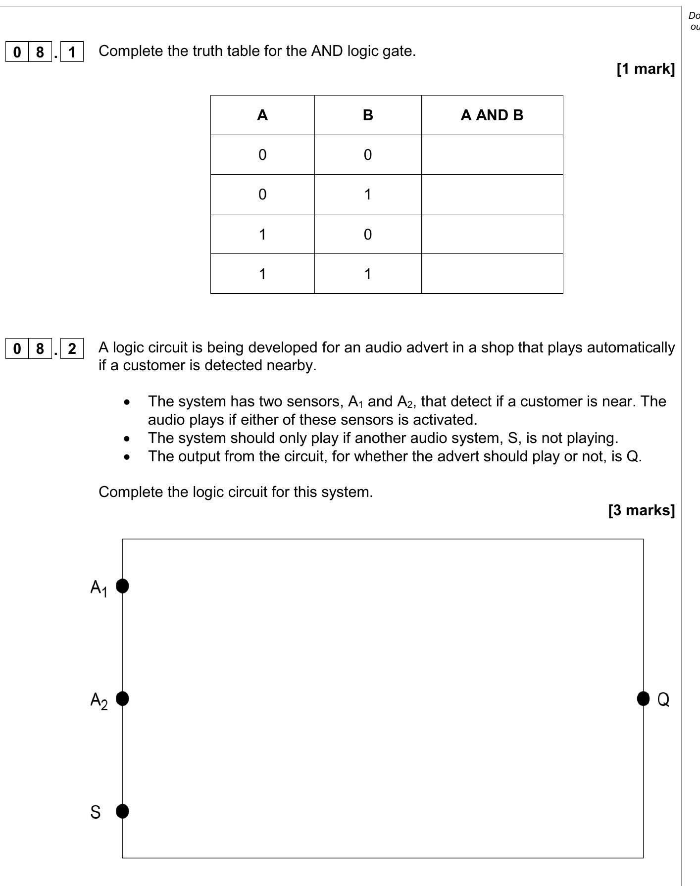 GCSE AQA Computer Science Primary & Secondary Storage: Complete the ...