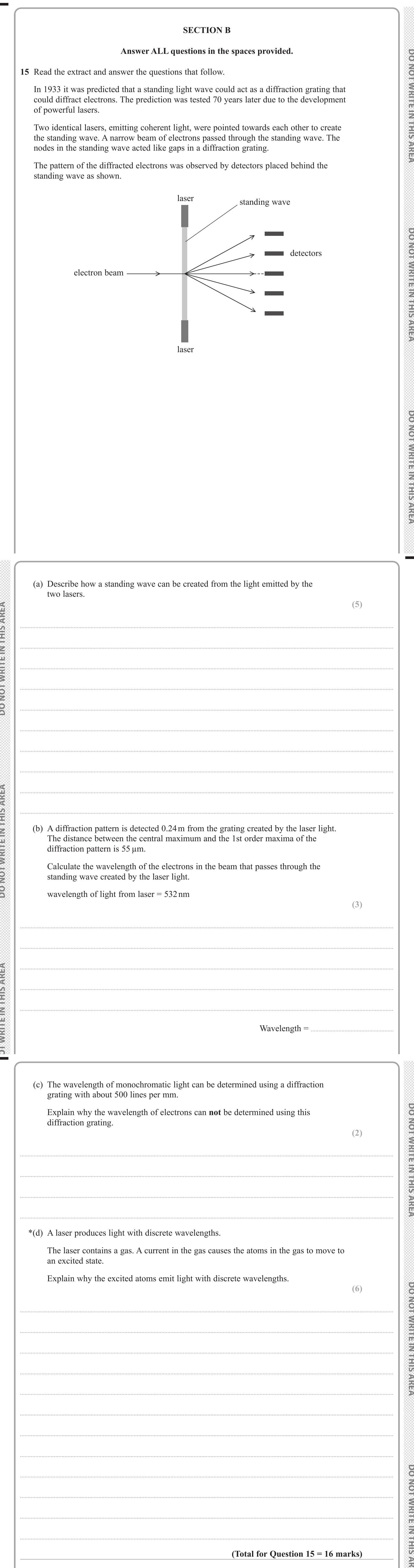 A-Level Edexcel Physics 12.2 Wave-particle duality: Read the extract ...