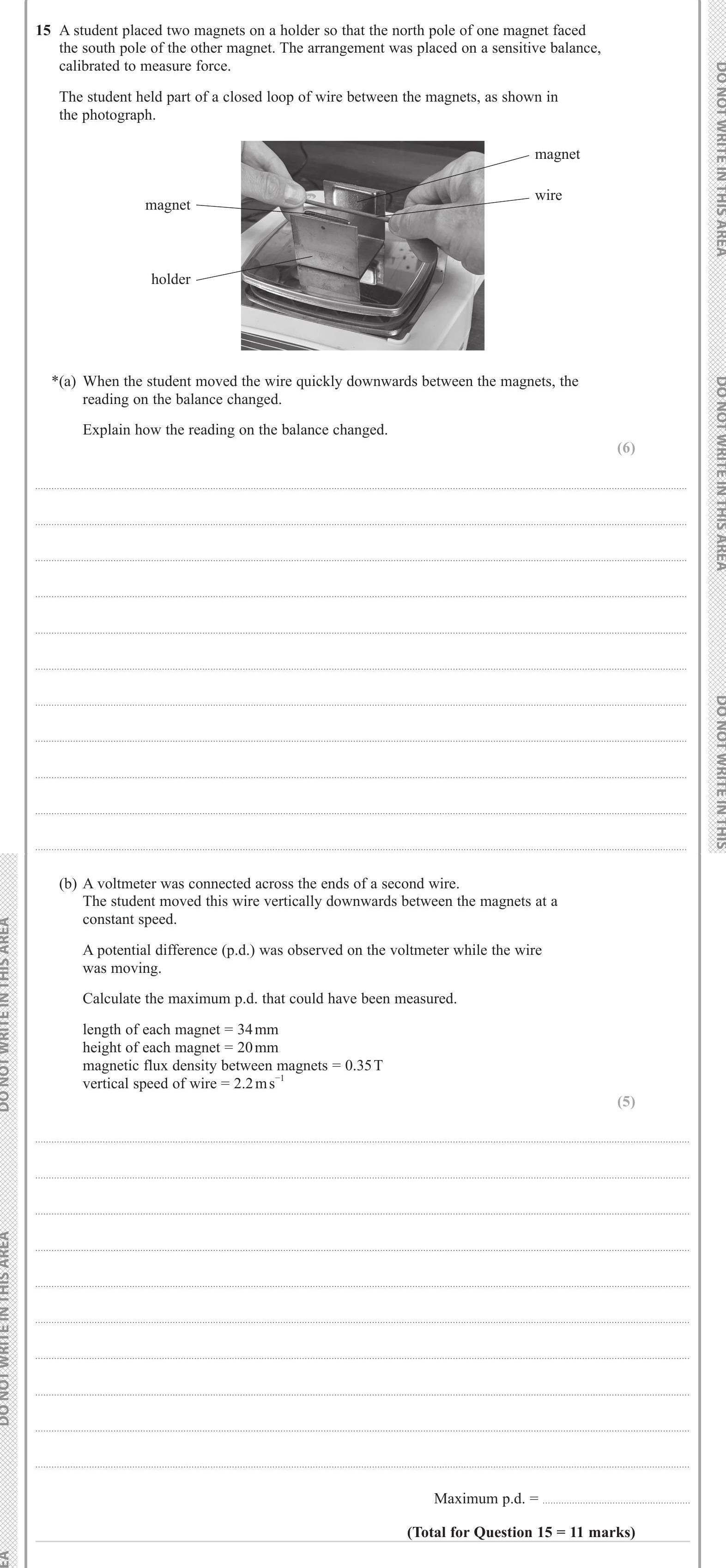 A-Level Edexcel Physics Required Practicals: * (a) When the student moved the
